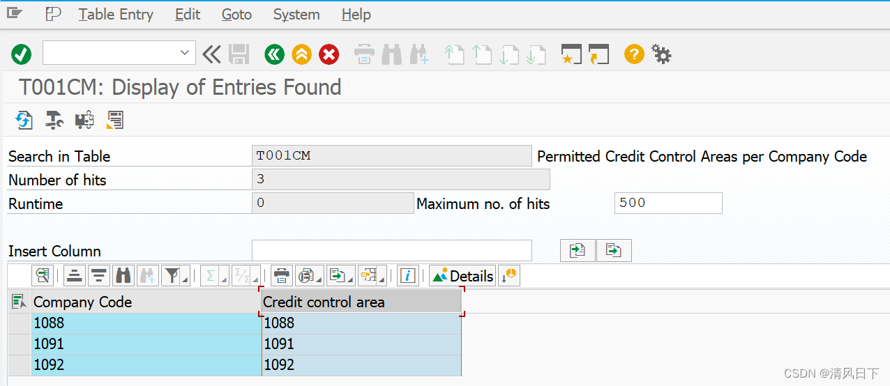 SD配置-企业结构-分配-分配允许的信用控制范围给公司码(OVFL-Assign Permitted Credit Control Areas ...