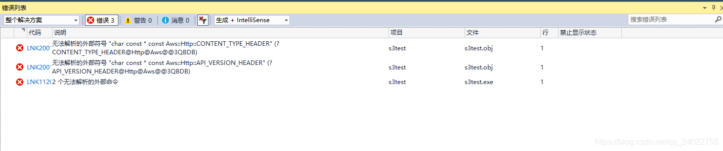 解决 使用aws-sdk-cpp时“无法解析的外部符号 “char const * const Aws::Http::CONTENT_TYPE_HEADER“_aws-cpp-sdk ...