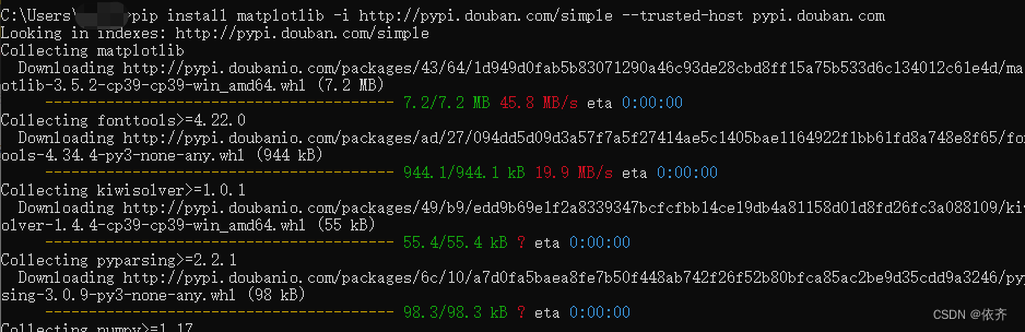 ERROR: Could not find a version that satisfies the requirement matplotlib (from versions: none ...