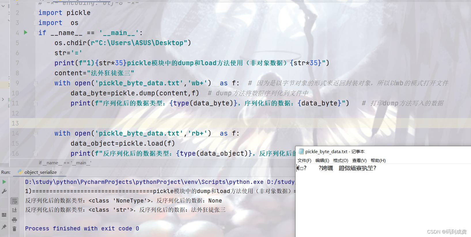Python010 对象的序列化和反序列python对象序列化和反序列化 Csdn博客
