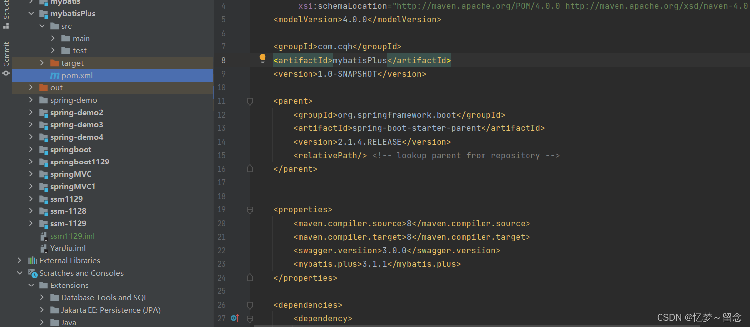 MybatisPlus入门_mybatis-plus.versio-CSDN博客