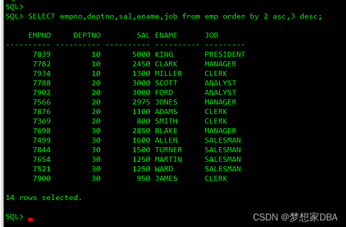 Oracle 技能强化 Part 2 给查询结果排序oracle查询排序后查询某条记录的排序结果 Csdn博客