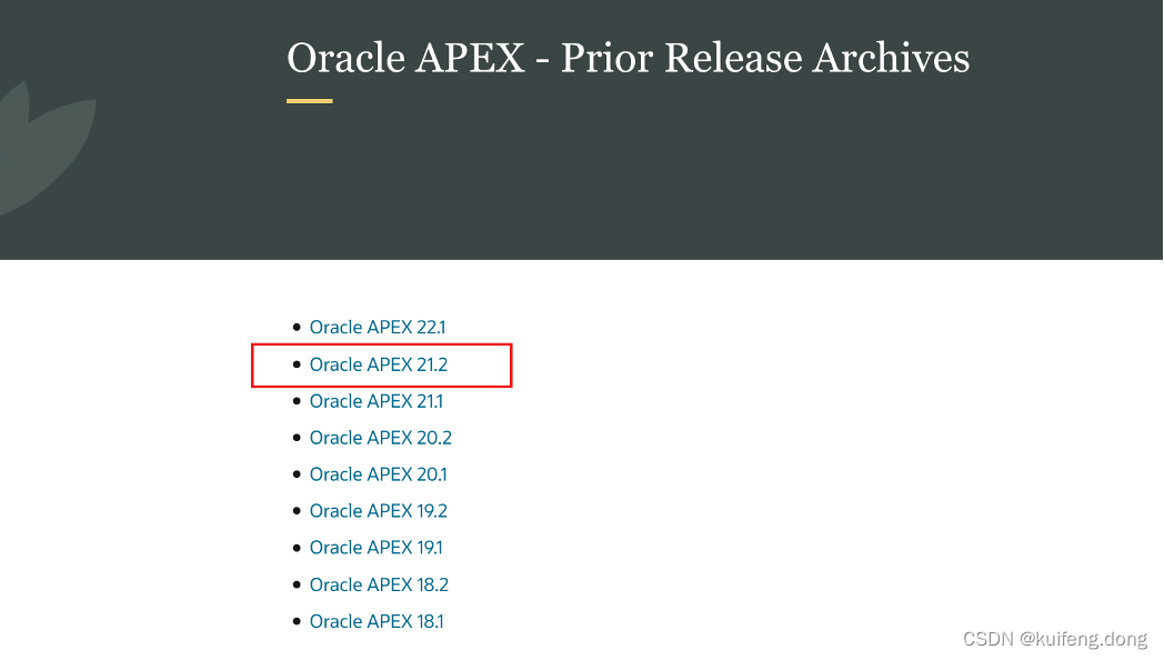 Oracle Apex 21.2 安装过程_oracle apex 安装-CSDN博客