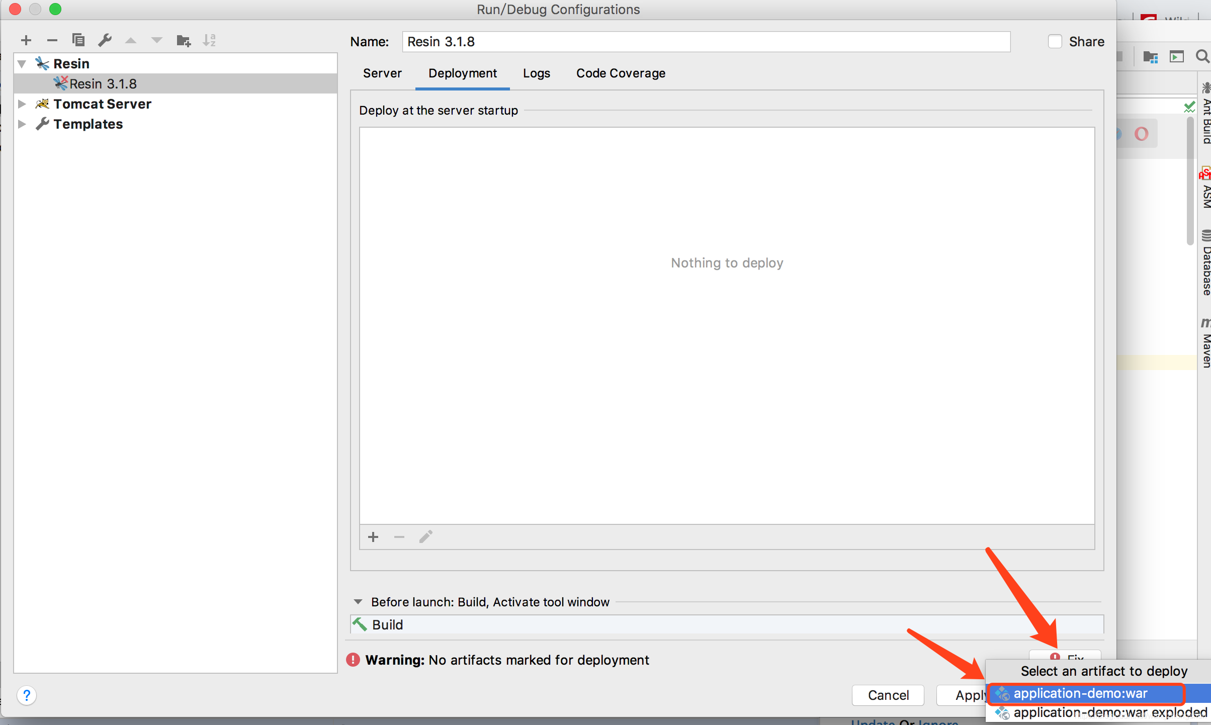 Idea中搭建Resin运行环境（Mac）_idea resin-CSDN博客