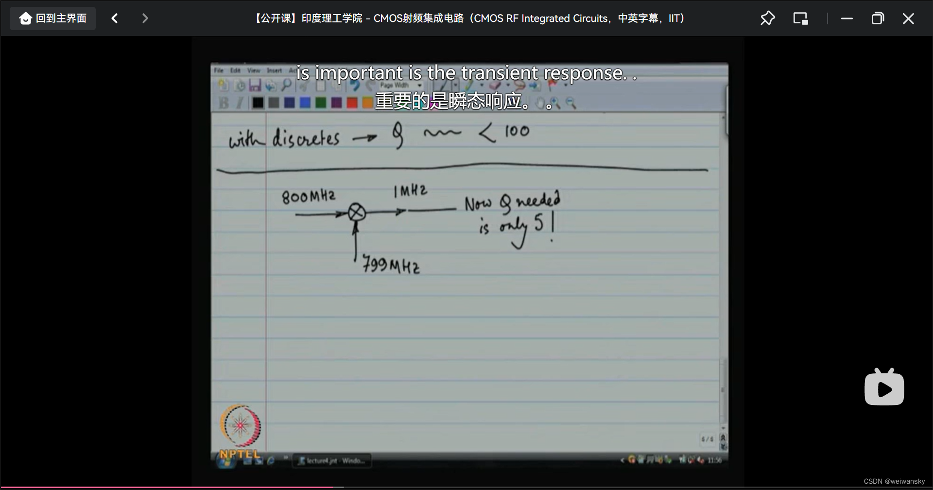 【公开课】印度理工学院 - CMOS射频集成电路（L4）课堂笔记_印度理工的公开课资料-CSDN博客