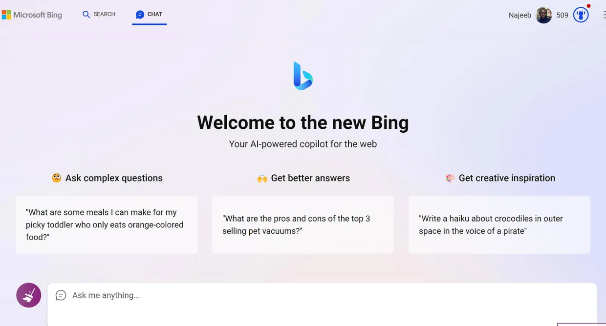 开始使用 Bing Chatbot 的 5 个简单步骤_必应的chatbot怎么开-CSDN博客