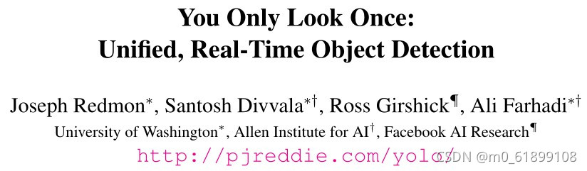 【论文笔记】You Only Look Once: Unified, Real-Time Object Detection-CSDN博客