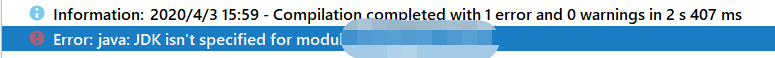 Idea异常解决一——errorjava Jdk Isn‘t Specified For Module ‘xxx‘异常的解决方法project Jdk Is 6027