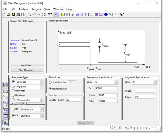 使用MATLAB和DSP官方库完成8阶椭圆滤波_matlab dsp-CSDN博客