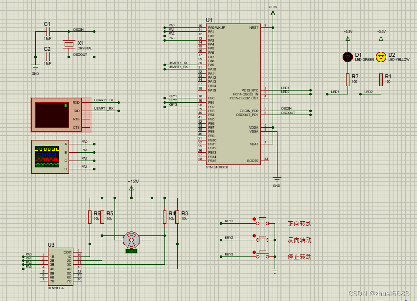 Proteus8.0仿真应用设计（四十七）基于STM32CubeMX、STM32F103C8T6 、FREERTOS的步进电机驱动应用设计仿真_freertos 步进电机-CSDN博客