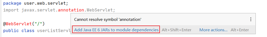 Cannot resolve symbol ‘WebServlet‘_cannot resolve symbol 'webservlet-CSDN博客