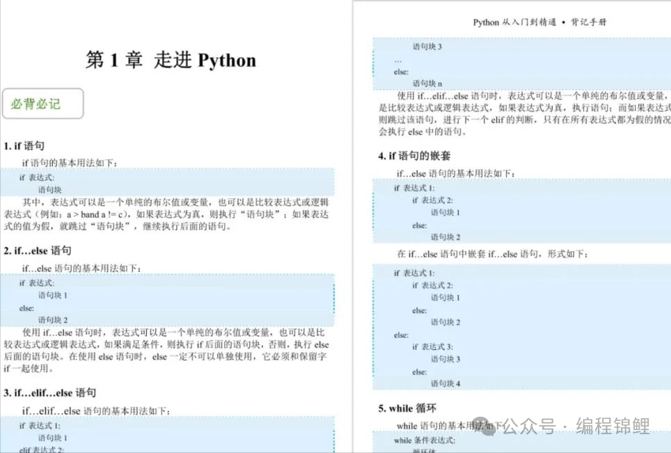 《Python背记手册》，啃透这63页Python知识点，你就牛了！_python从入门到精通 背记手册-CSDN博客