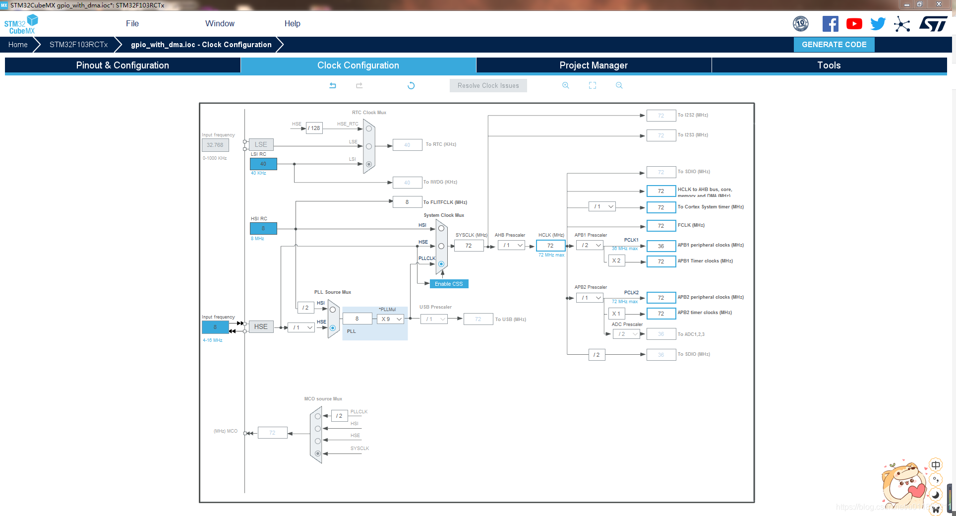 STM32 | 基于 HAL 库实现 DMA 驱动 GPIO 高速翻转_sys mode and configuration-CSDN博客