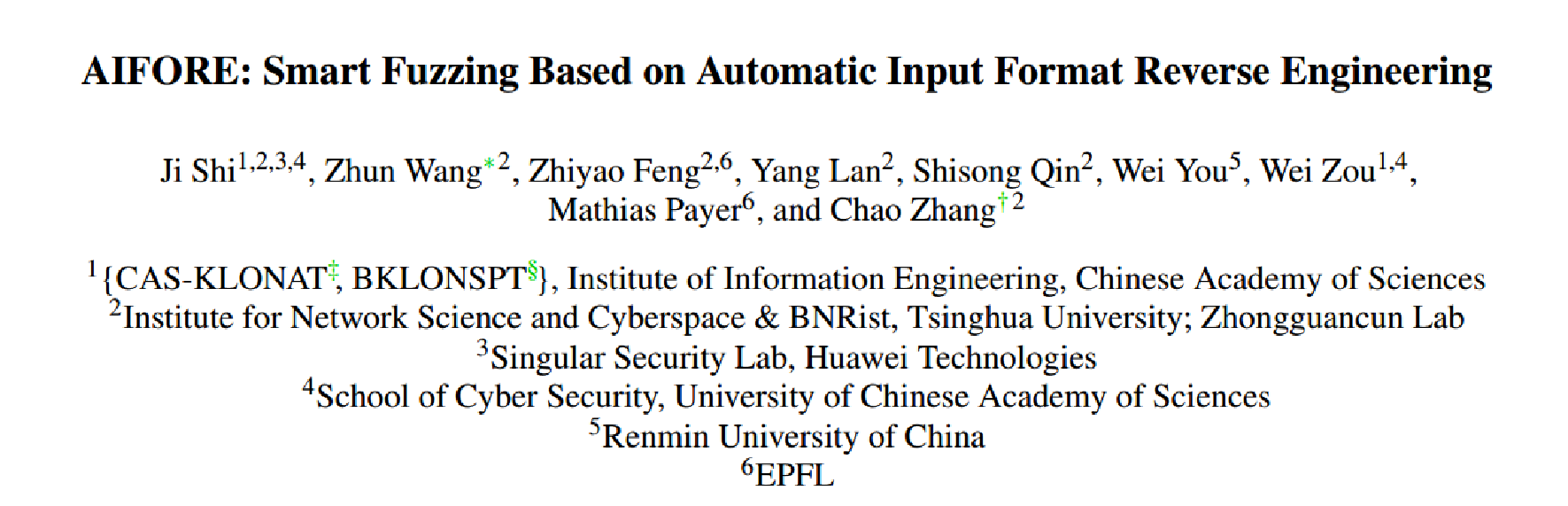AIFORE Smart Fuzzing Based on Automatic Input Format Reverse Engineering-CSDN博客