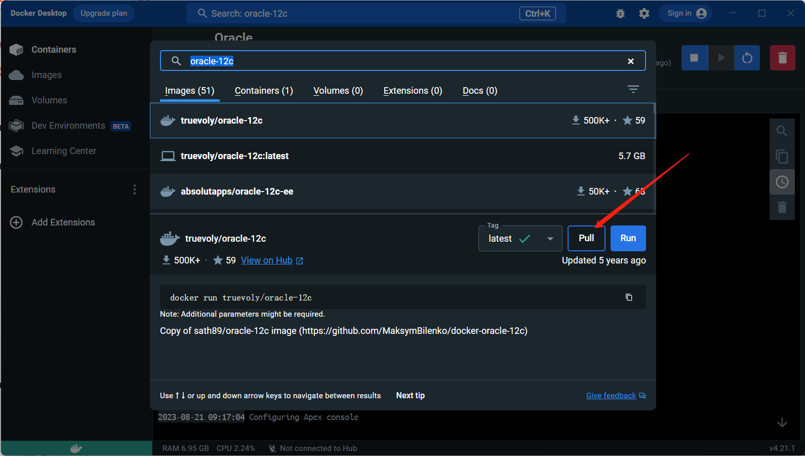 DockerDesktop安装Oracle_docker desktop安装oracle-CSDN博客