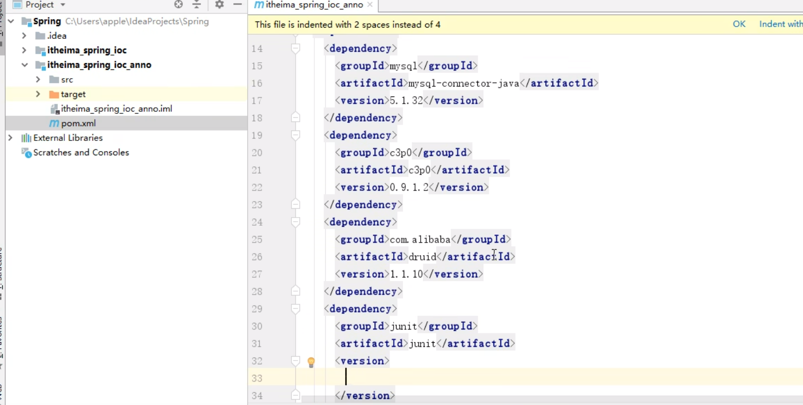 Java202304java学习笔记第六十天 Ssm Spring配置文件 数据源的开发步骤和手动创建c3p0数据源 Csdn博客
