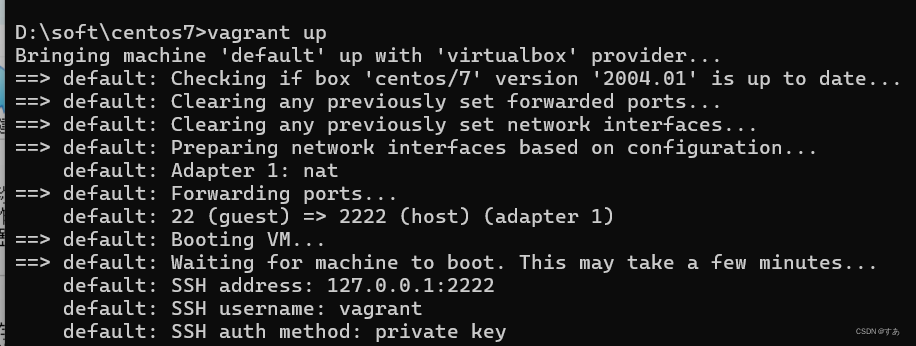 【VirtualBox+Vagrant快速创建centos7虚拟机】_vagrant+virtualbox构建一台centos7虚拟机-CSDN博客