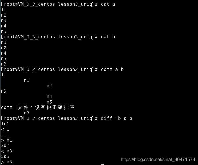 Lesson3 Linux 文本比较命令 sort、uniq、wc、comm、diff_linux sort 之后diff-CSDN博客