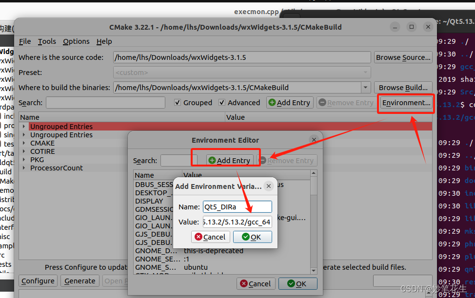 linux下使用cmake-gui编译WXQT_linux cmake gui-CSDN博客