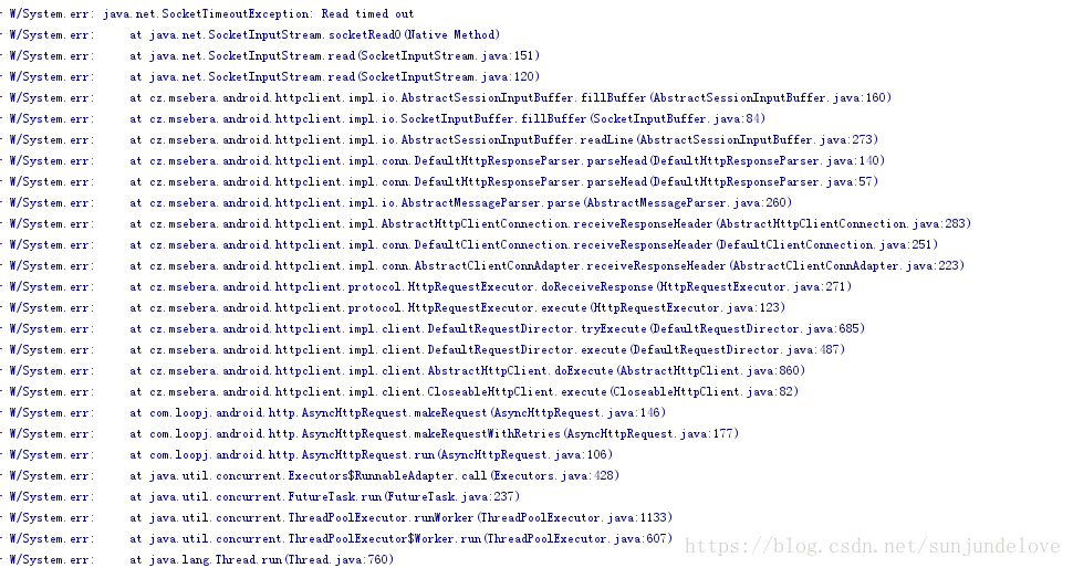 [Android]AsyncHttpClient调用接口报错： java.net.SocketTimeoutException: Read timed out_android ...