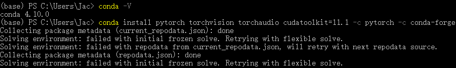 Anaconda下安装pytorch：Solving environment: failed_anaconda中导入py torch的时候solving environment出错-CSDN博客