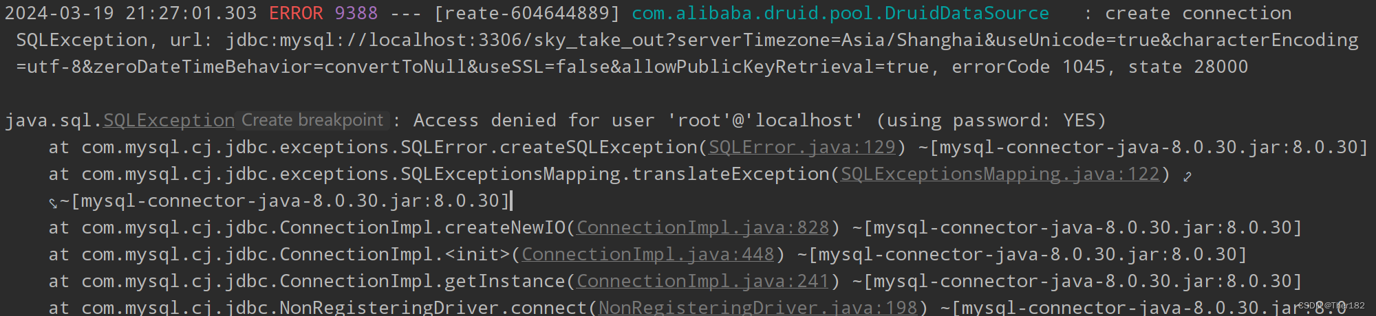 Idea连接mysql出现errorcode 1045的解决方案 Csdn博客
