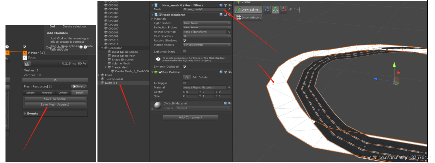 Unity技美31——curvy Splines寻路插件绘制赛道,并且生成obj教程 Unity Curvey Splines Csdn博客