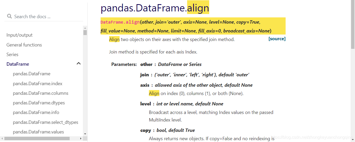 pandas中align函数的使用示例_pandas align-CSDN博客