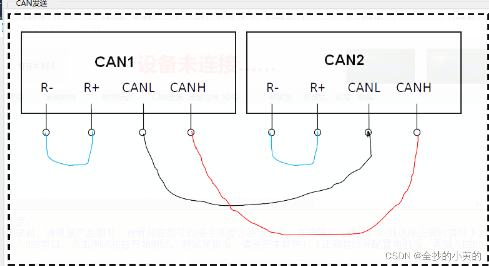USBCANII如何测试自己的CAN盒是否有问题？_自收自发测试can-CSDN博客