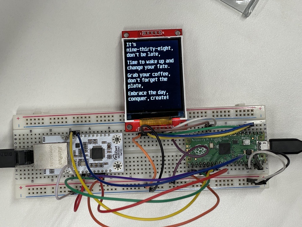 Poetic Ticks - 使用 RPi Pico、W5100S 和 ChatGPT 的 AI 时钟_micropython ili9341-CSDN博客