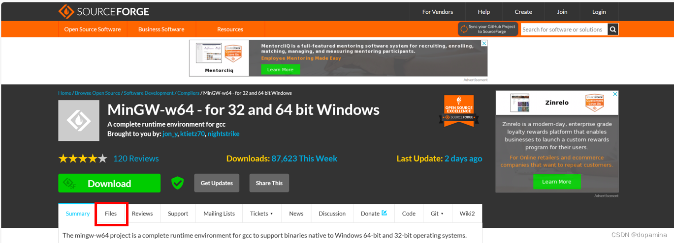 MinGW-64编译器下载安装_mingw-w64 - for 32 and 64 bit windows-CSDN博客