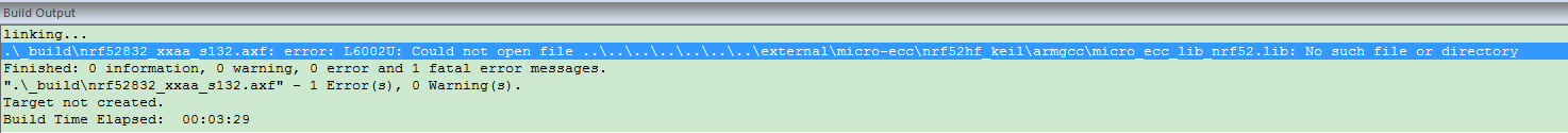 解决方法：编译NRF52832工程时缺少micro_ecc_lib_nrf52.lib文件_nrf52832 sdk15.0编译错误-CSDN博客
