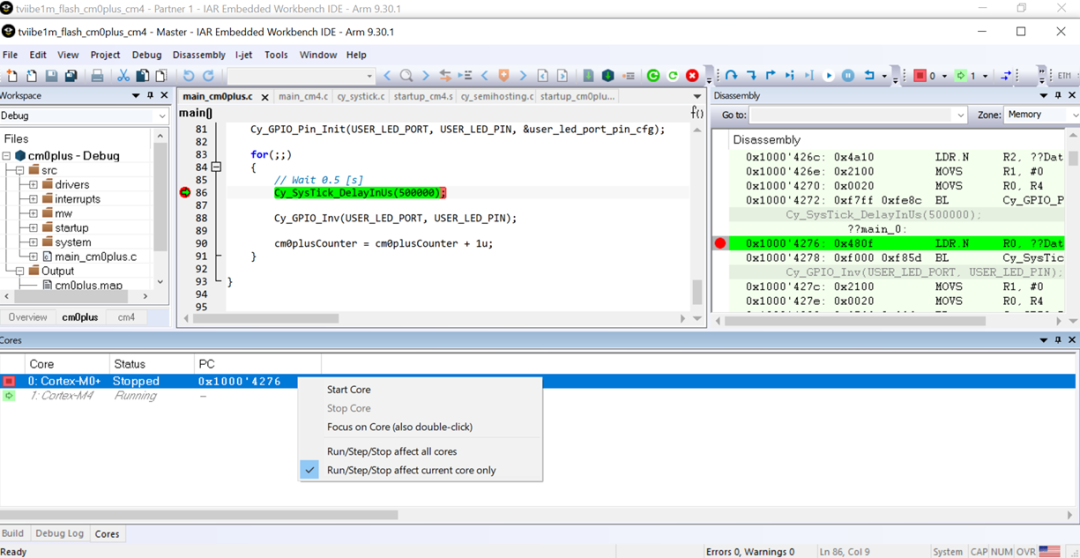 在IAR Embedded Workbench for Arm中进行多核调试_iar进行多核调试-CSDN博客