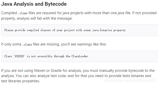 sonarqube静态分析java代码时的错误Please provide compiled classes of your project with sonar.java.binaries ...