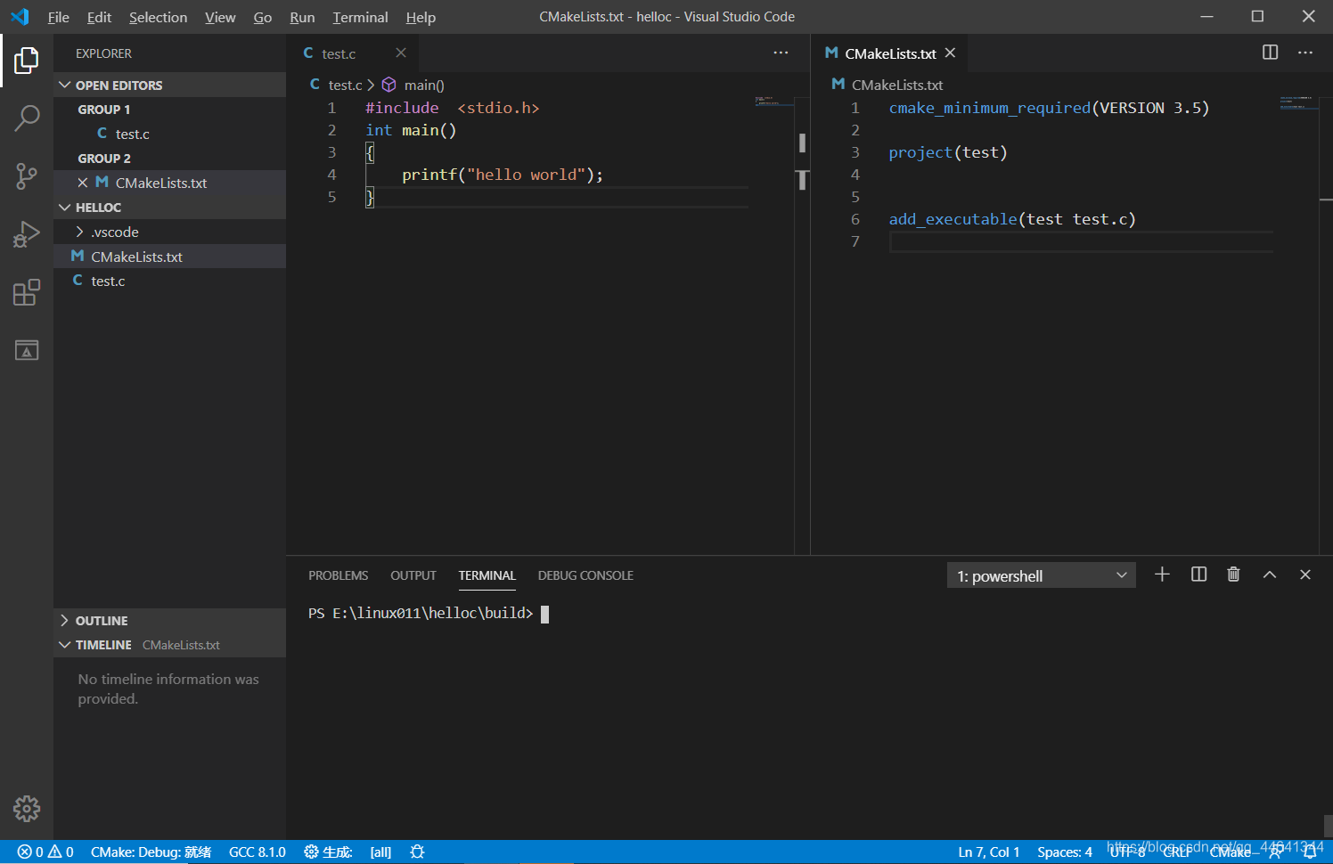 vscode+cmake 环境配置 详解_vscode cmake可执行文件错误: "" cmake.cmakepath-CSDN博客
