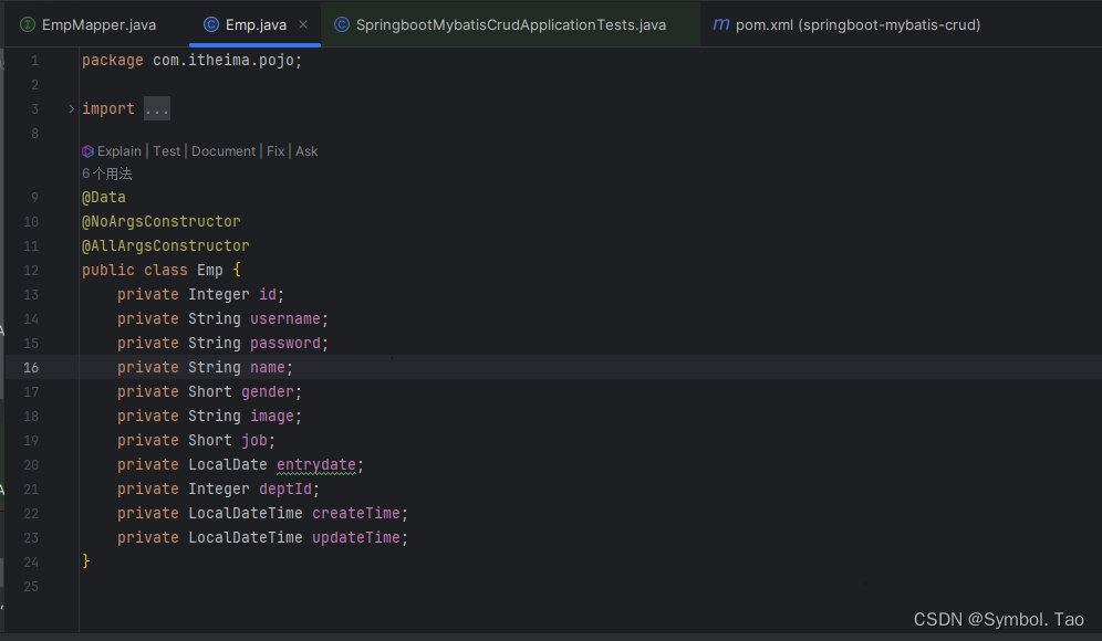 【Mybatis 基础】增删改查(@Insert, @Delete, @Update, @Select)_mybatis delete语句-CSDN博客