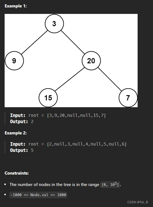 104. Maximum Depth of Binary Tree 111. Minimum Depth of Binary Tree_the ...