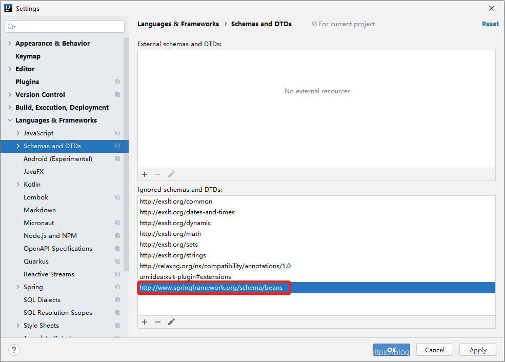 URI is not registered (Settings | Languages & Frameworks | Schemas and DTDs)-CSDN博客
