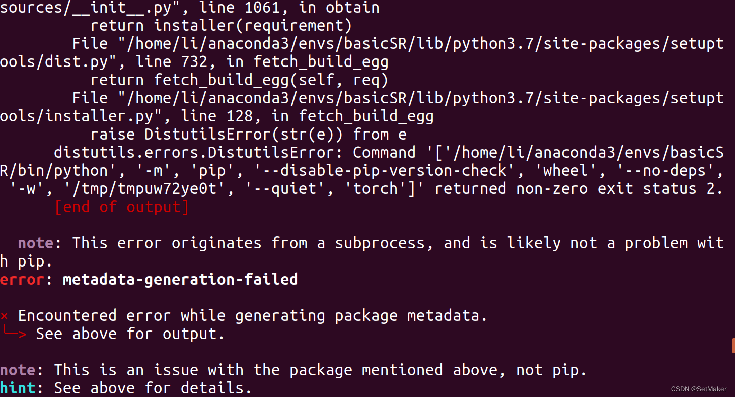 关于pip basicsr,facexlib,realesrgan et al.安装报错。_pip install basicsr出错-CSDN博客