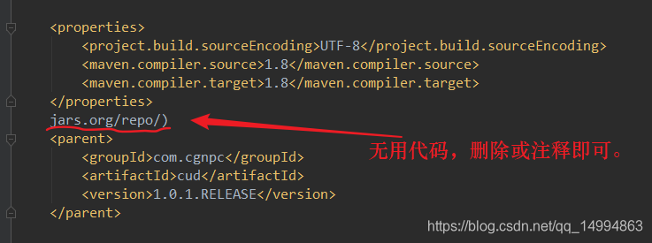 element 'project' cannot have character [children], because the type's content type is element ...