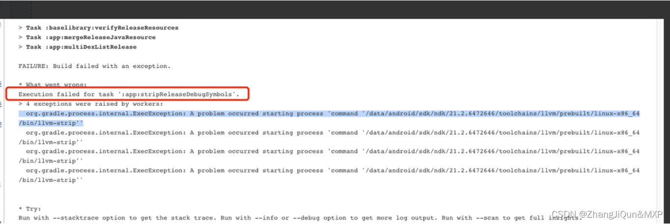 org.gradle.process.internal.ExecException: A problem occurred starting process ‘command ‘/data ...