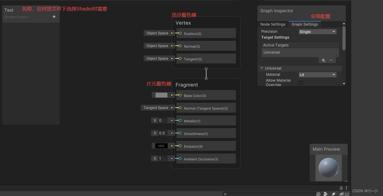Shader学习第三篇：shader Graph入门教程unity Shader Csdn专栏
