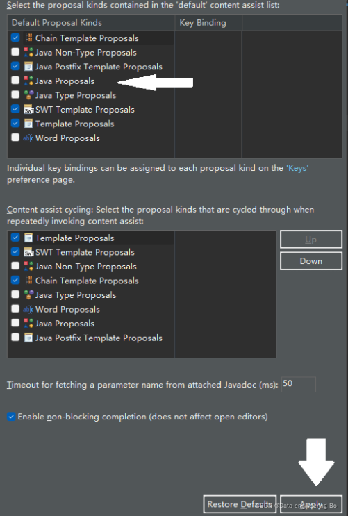 使用eclipse时，用alt+/快捷键提示No Default Proposals如何解决_eclipse no default proposals-CSDN博客