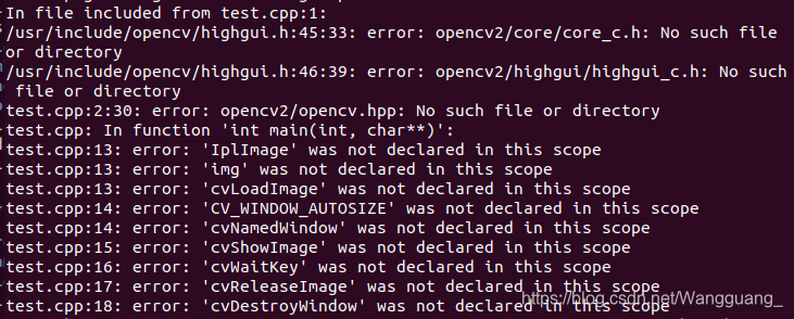 Ubuntu下交叉编译opencv测试程序失败，报错信息： error: opencv2/core/core_c.h: No such ...