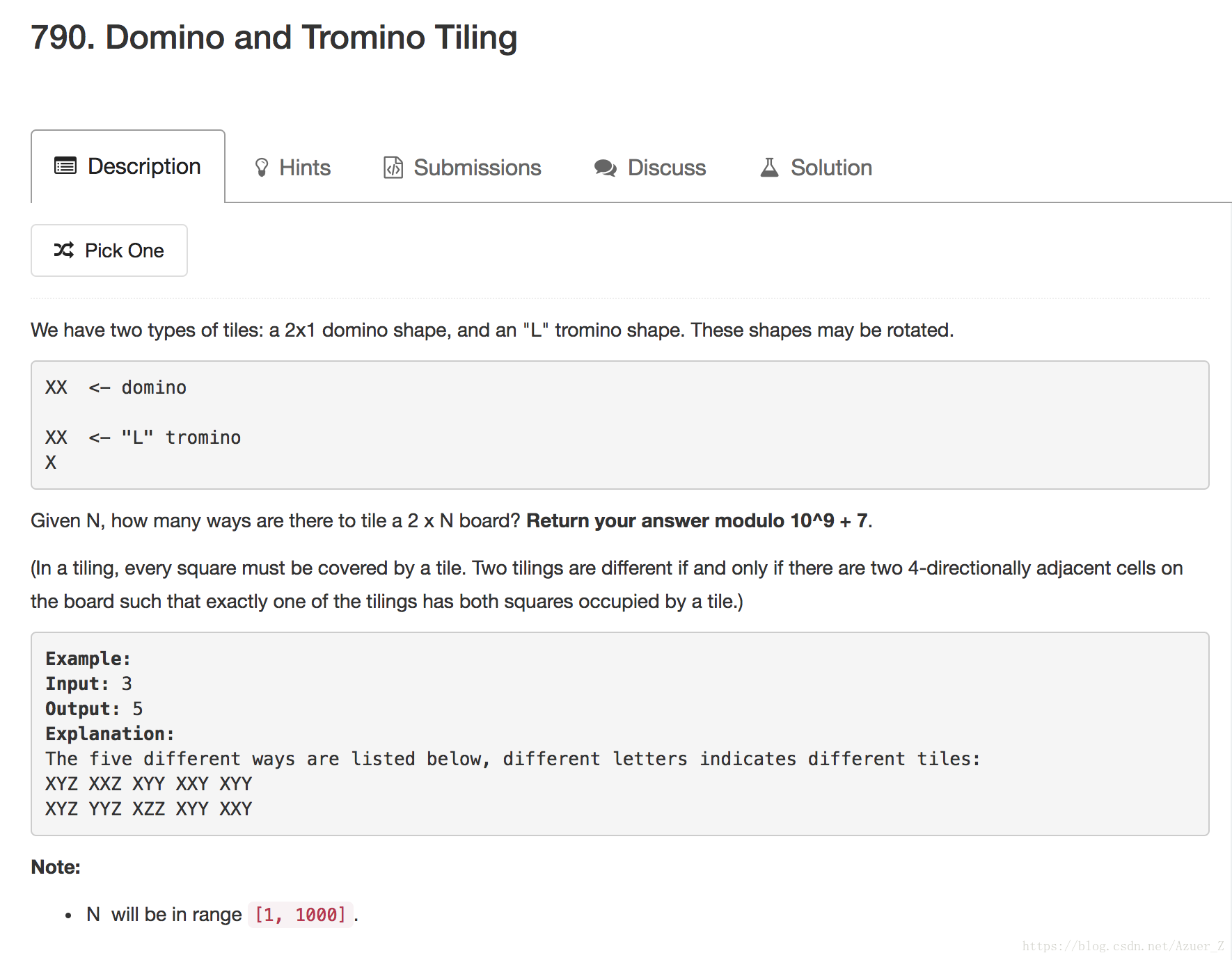 从《Leetcode 790. Domino and Tromino Tiling》谈DP_domino tiling 优化-CSDN博客