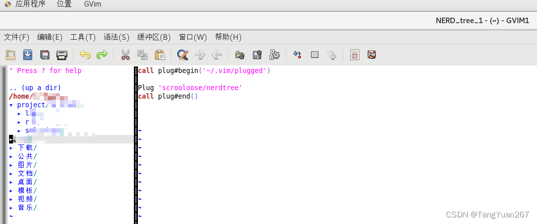 gvim安装NERDTree插件_gvim nerdtree-CSDN博客