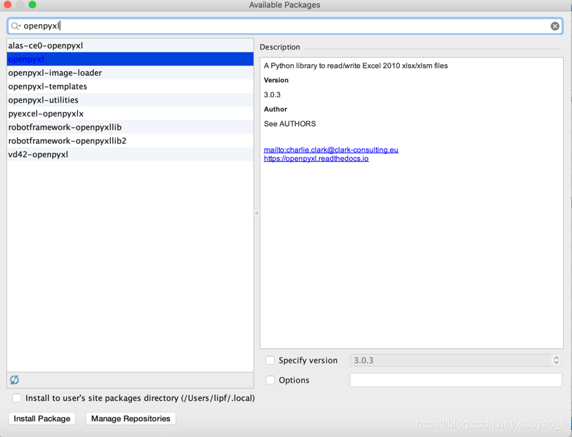 Mac系统下使用pycharm下Python3添加插件openpyxl_mac pycharm安装python 插件-CSDN博客