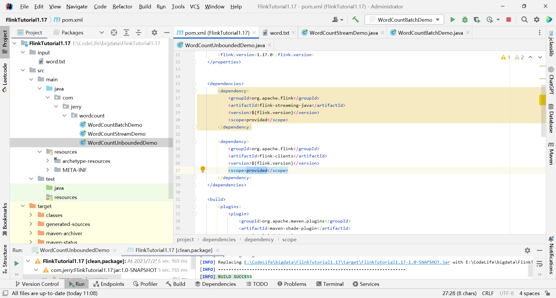 使用IntelliJ Idea开发Flink应用程序_idea flink开发-CSDN博客