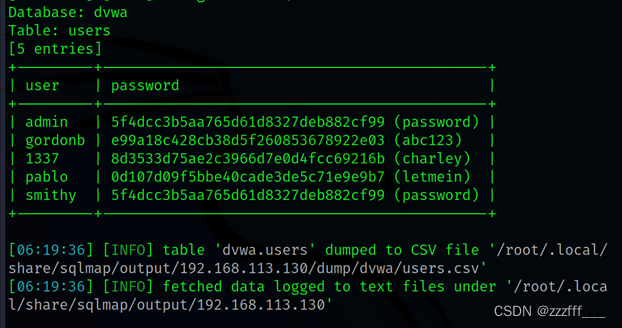 网络渗透测试实验3：sql注入（dvwasqlmapmysql注入实战）浏览器访问dvwa寻找环境注入点判断注入类型并获取数据库信息将过程和结果截图 Csdn博客