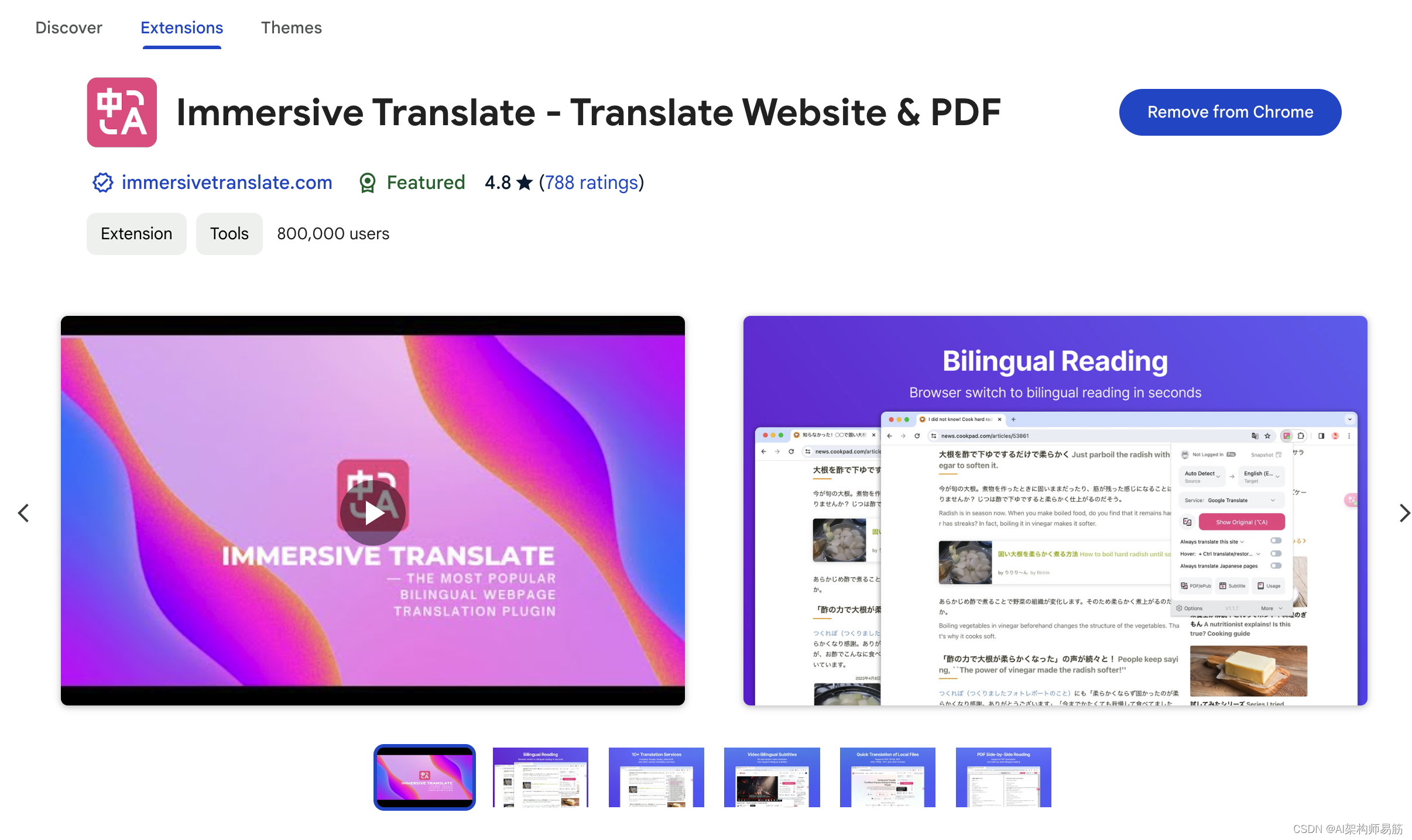 沉浸式翻译 chrome 插件 Immersive Translate - Translate Website & PDF_immersive translate插件-CSDN博客